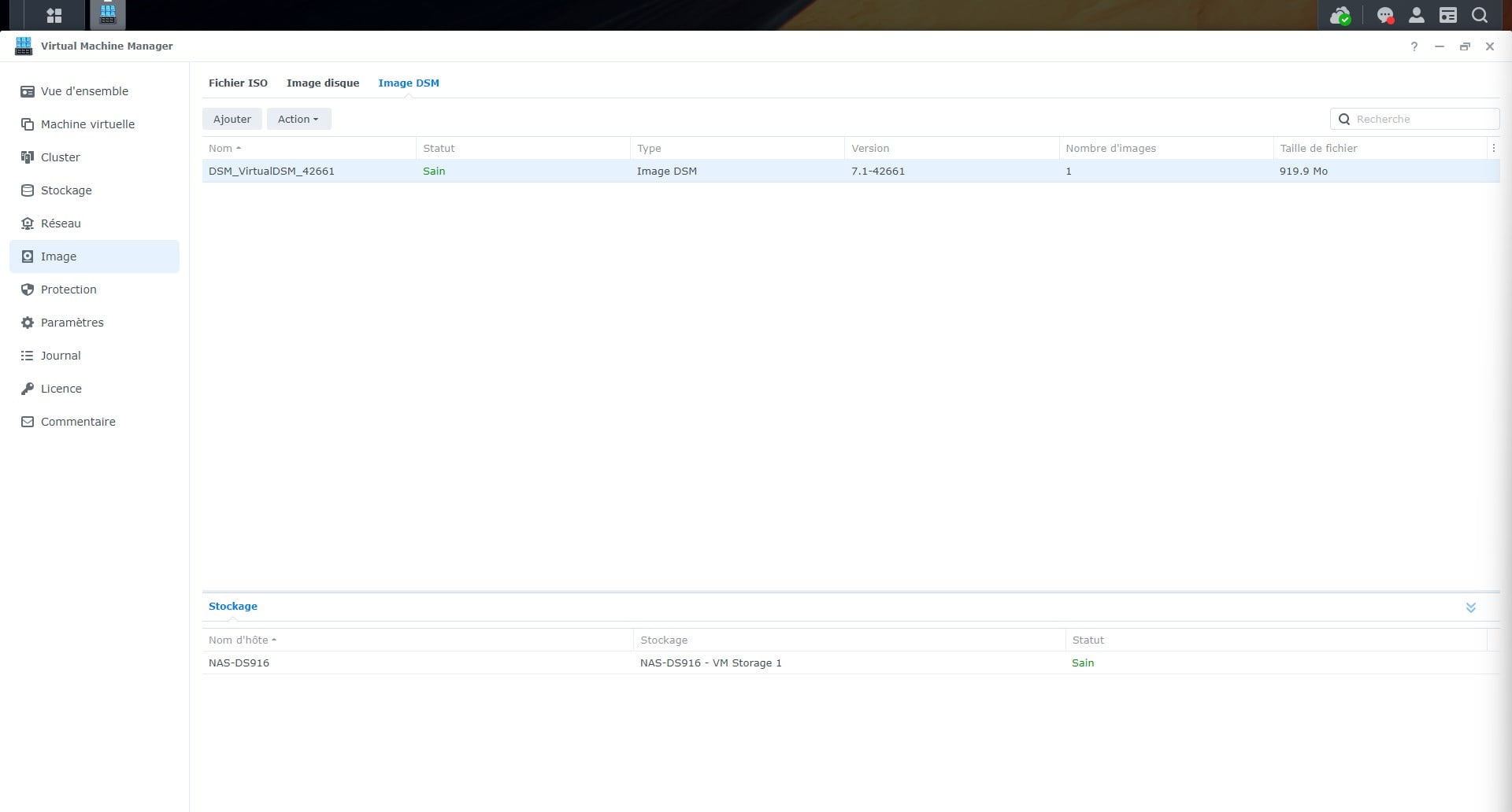 Virtualiser DSM sur un NAS Synology