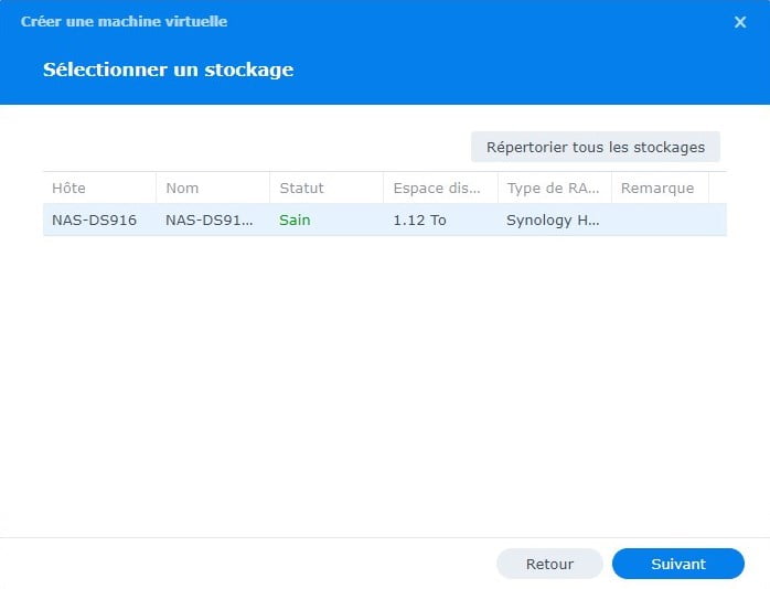 Virtualiser DSM sur un NAS Synology