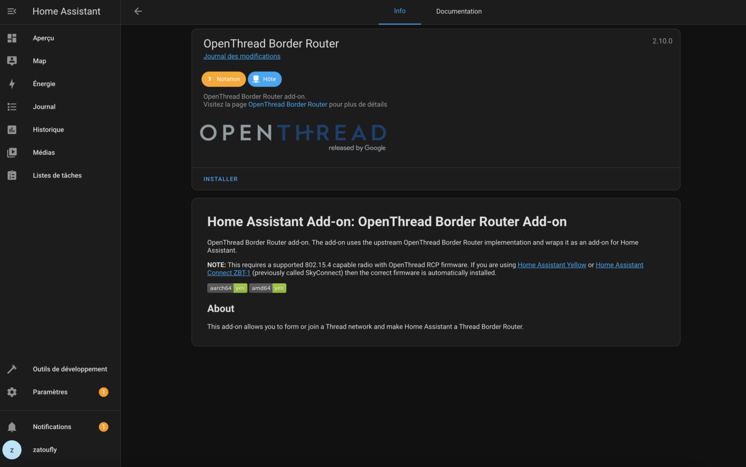 Installer Open Thread et Matter sur Home Assistant (Sonoff Dongle-E)